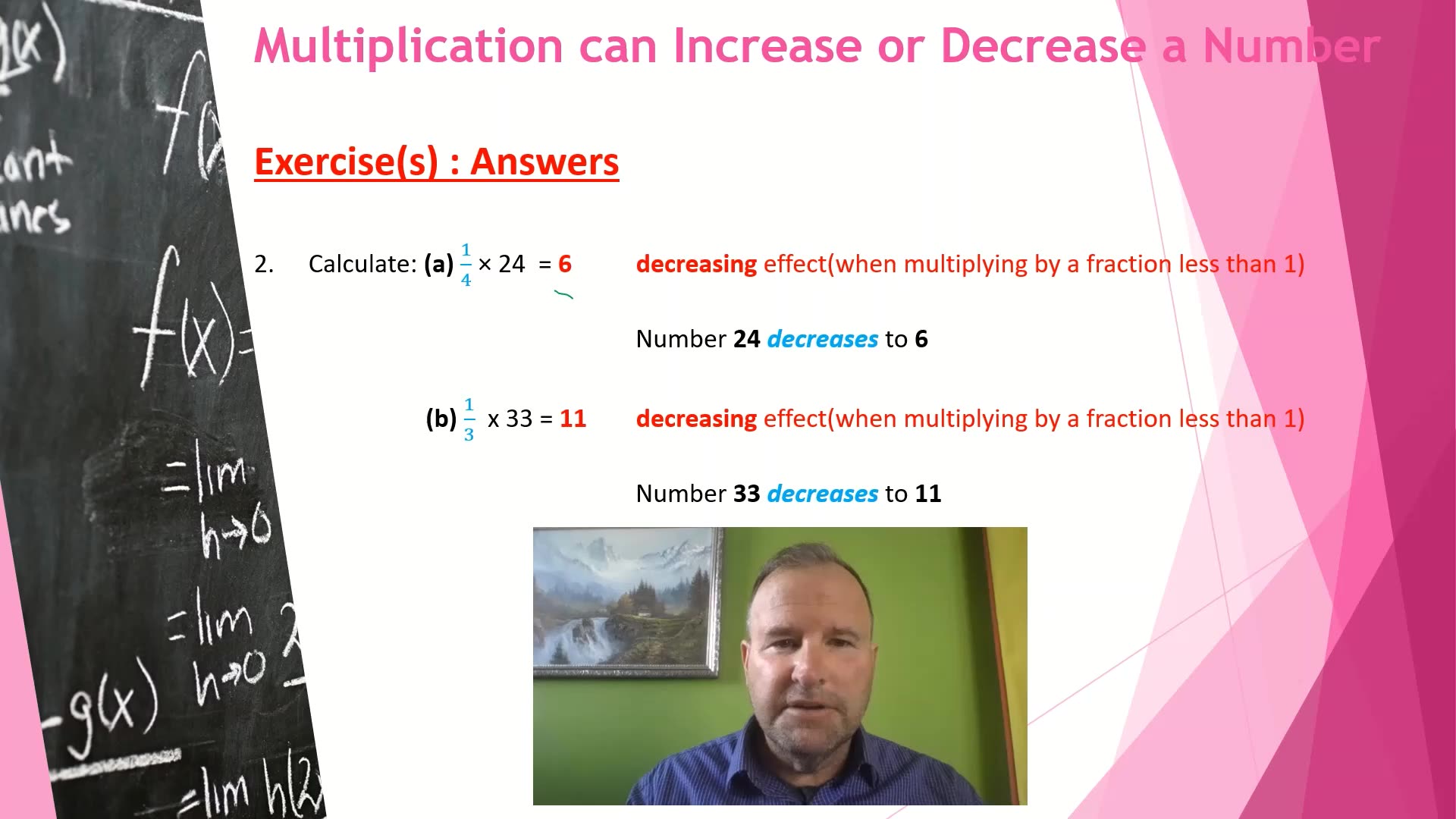 Multiplication Can Increase Or Decrease Numbers Part 2 Exercises