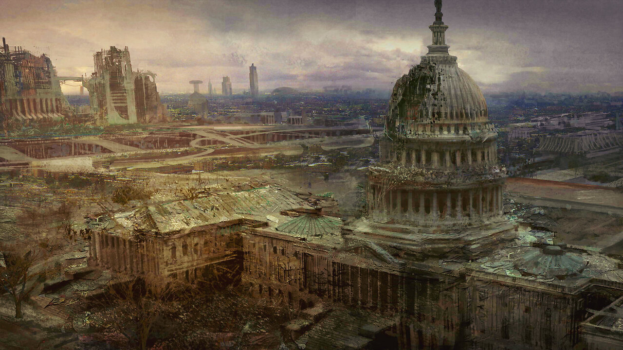 Washington DC Nuclear Fallout Ambience with Dystopian Wind Sounds for ...