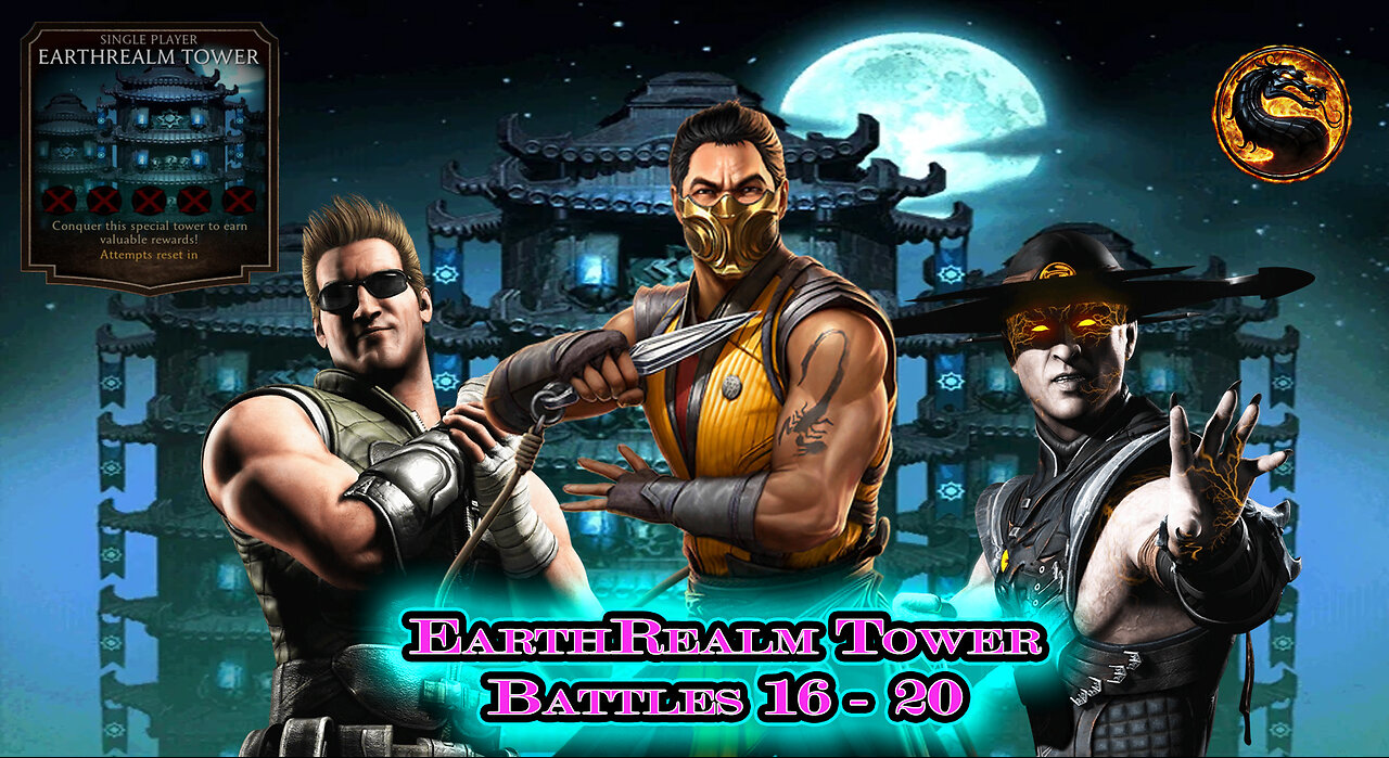 MK Mobile. EarthRealm Tower Battles 16 - 20 [ Mortal Kombat ]