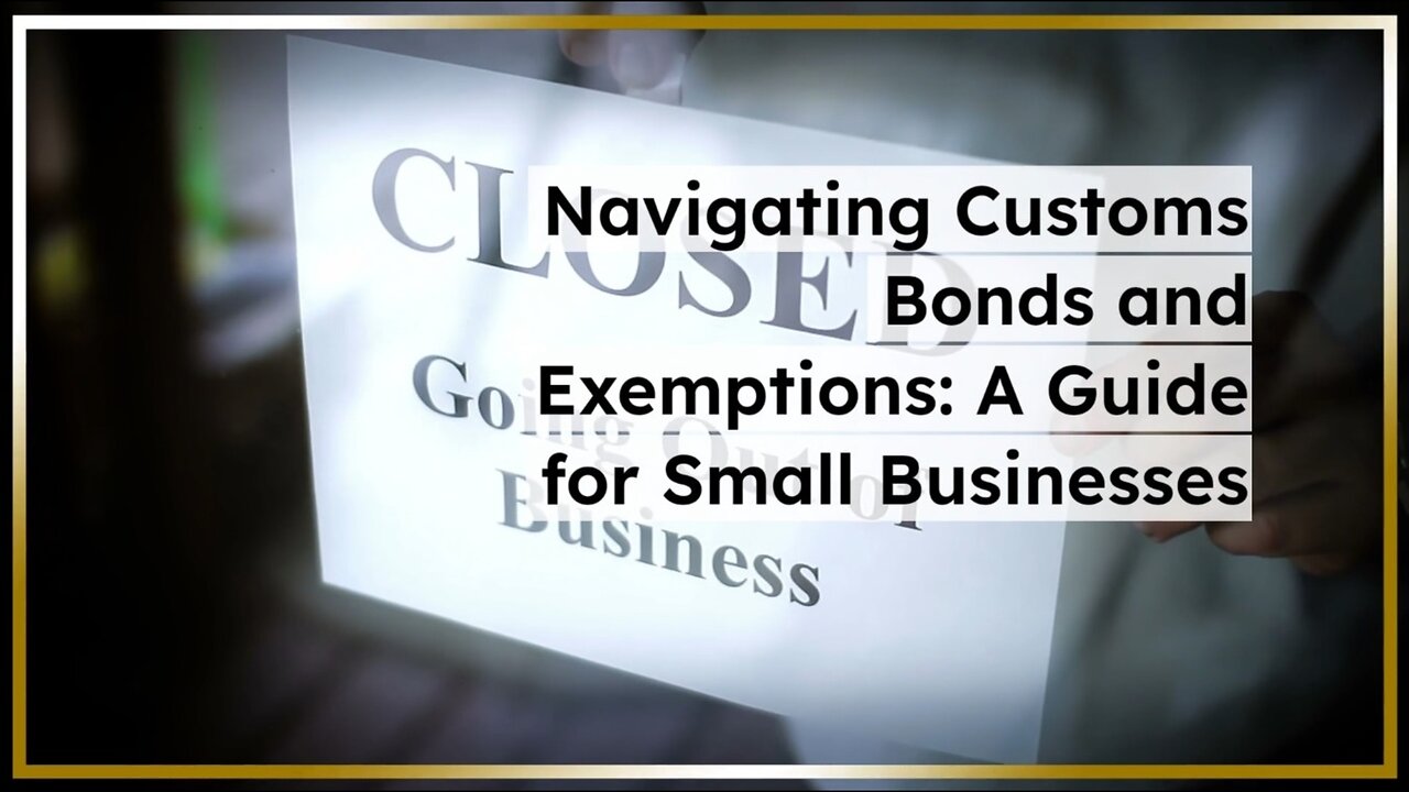 Simplifying Customs Procedures: Bonding and Exemptions for Small ... Simplifying Customs Procedures: Bonding and Exemptions for Small ...