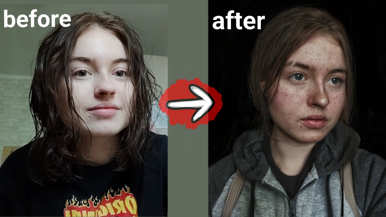 I turned myself into Ellie from The Last Of Us