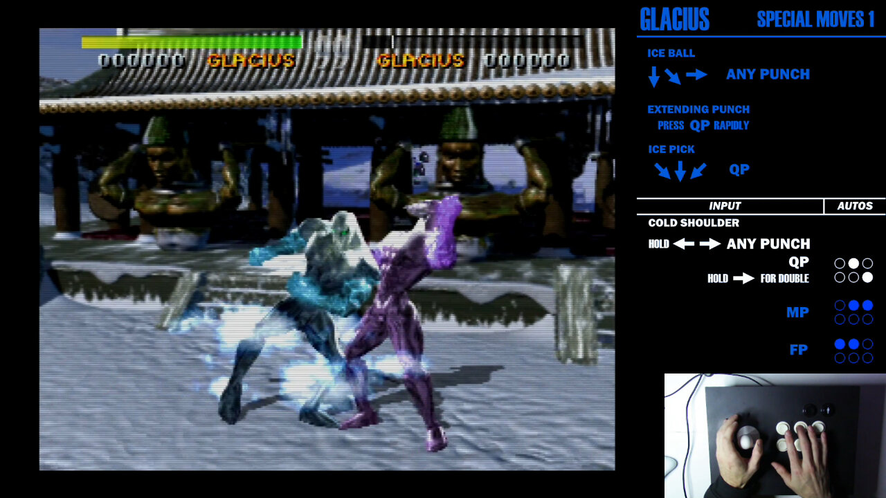 KILLER INSTINCT (1994) : GLACIUS TUTORIAL (Move List)