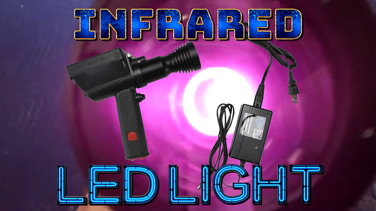 Infrared LED Pistol Grip Spotlight - 15 Hour Runtime - Rechargeable ...