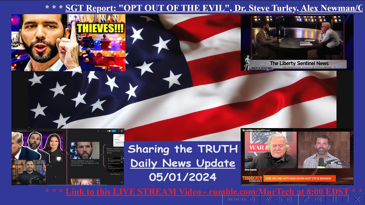 SGT Report: "OPT OUT OF THE EVIL", Dr. Steve Turley, Alex Newman/Glenn ...