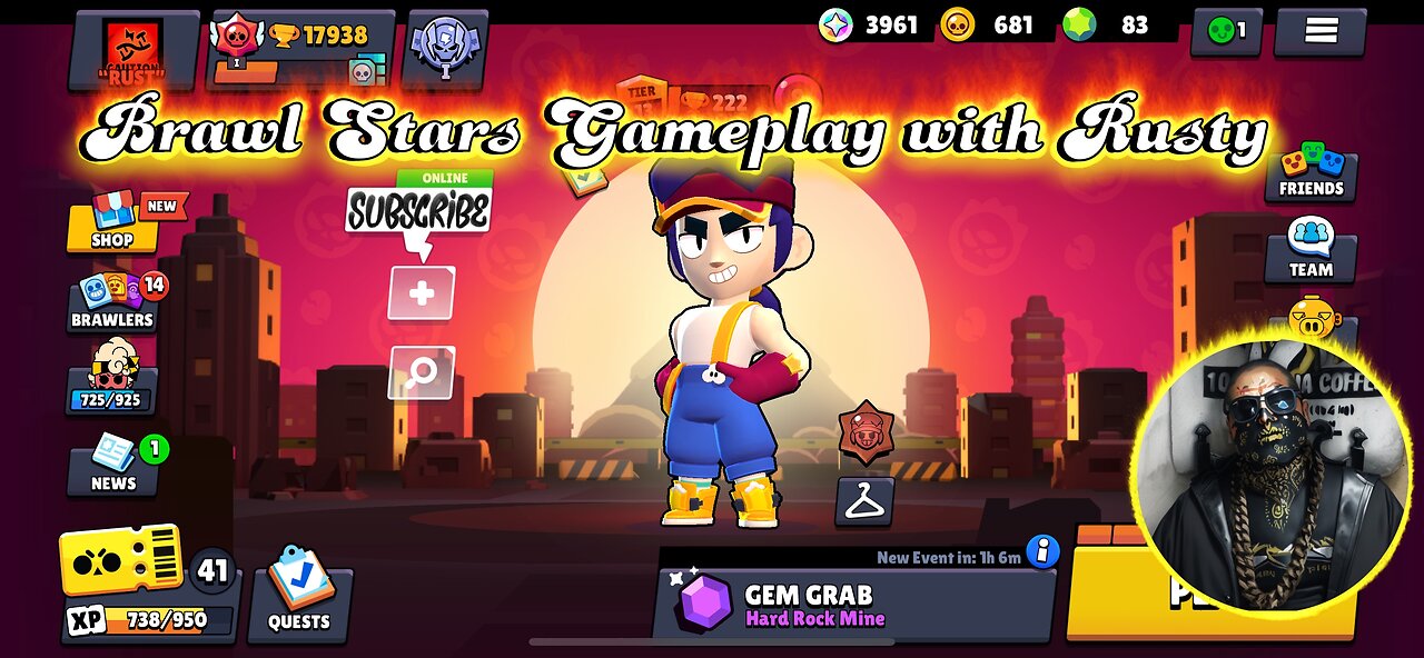 Brawl stars gameplay with Rusty