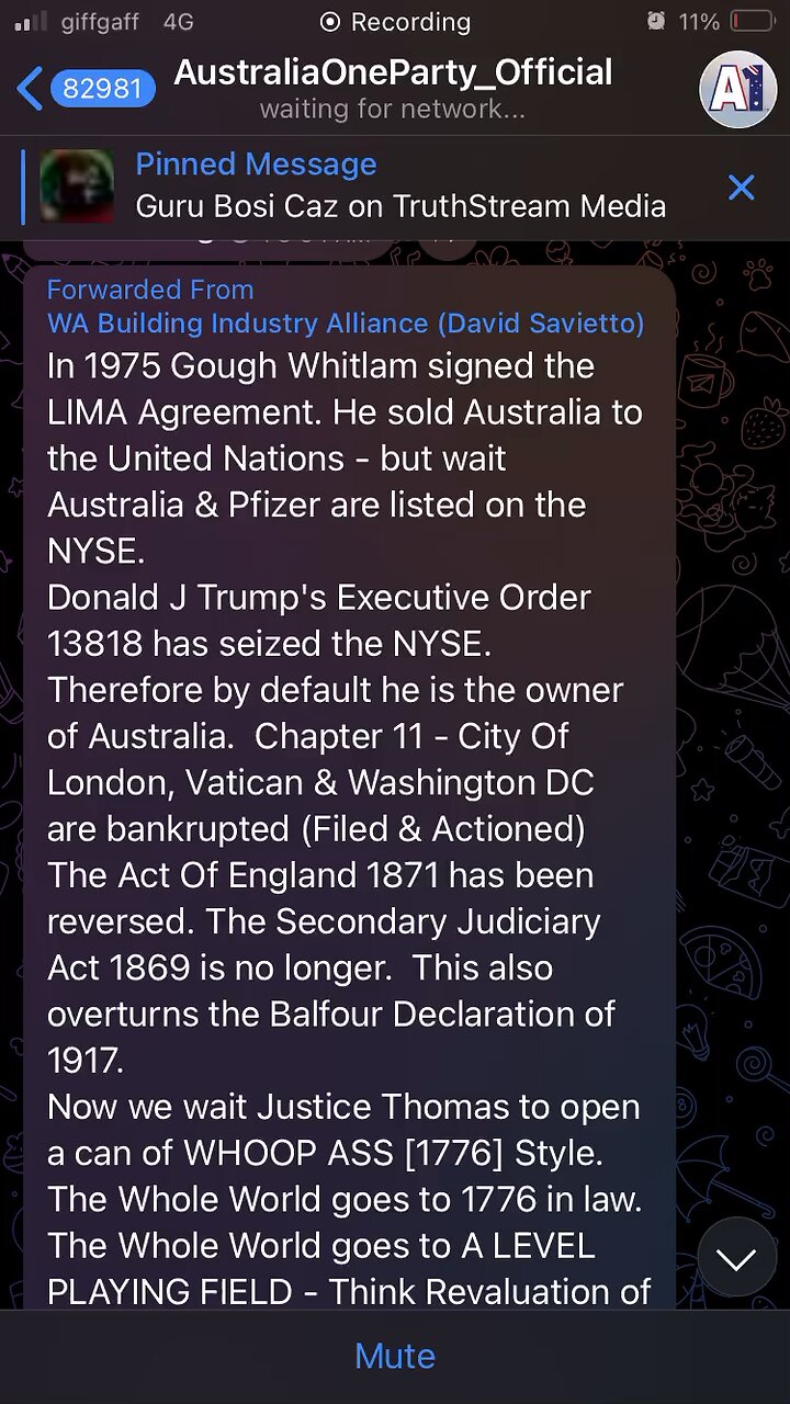 Australia One Patry Ricardo Bosi : Trump executive order 13818