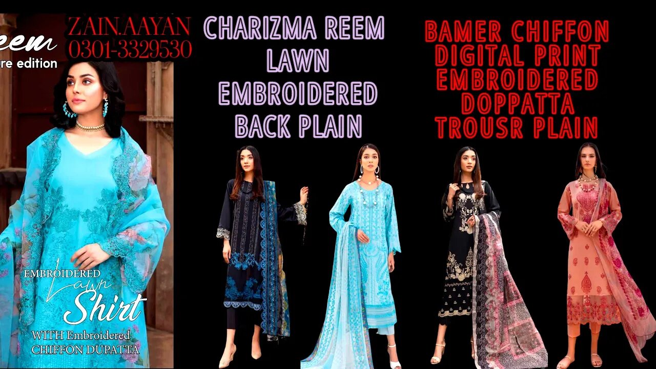 Reem charizma signature edition lawn embroidered lawn #video #lawn # ...