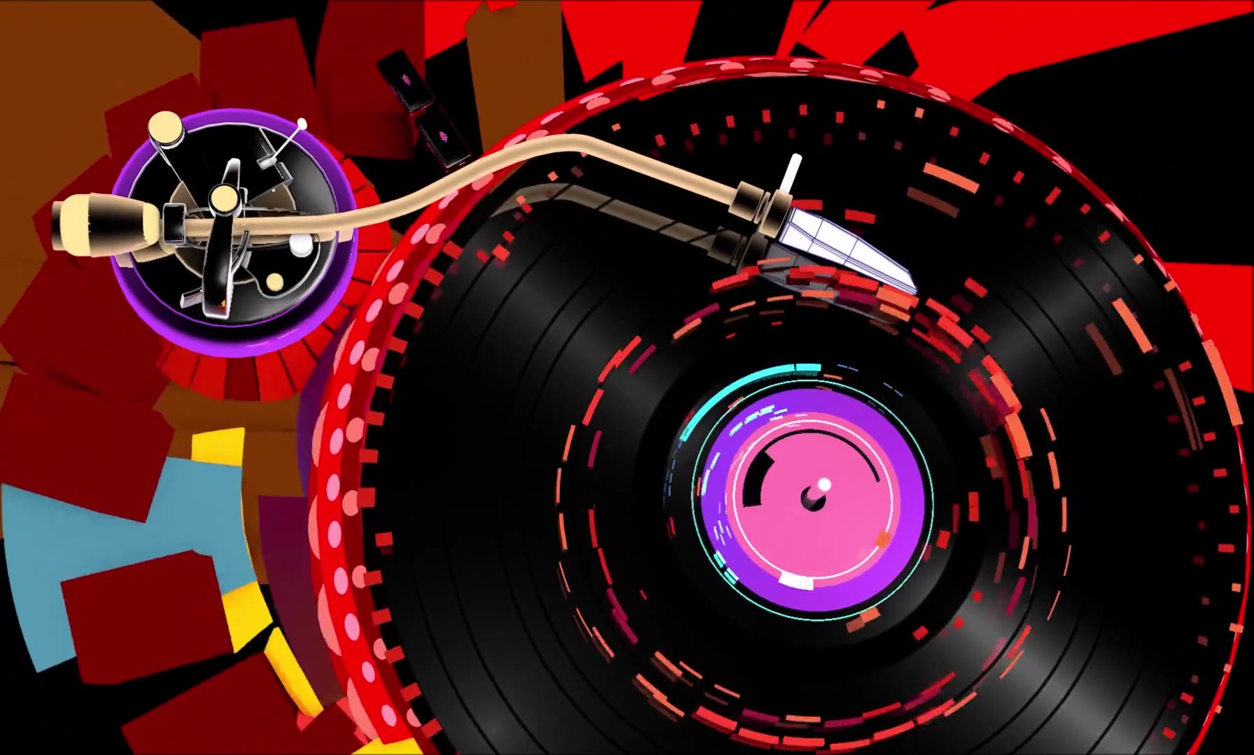 Party/VJ/Video background/Screensaver - Turntable