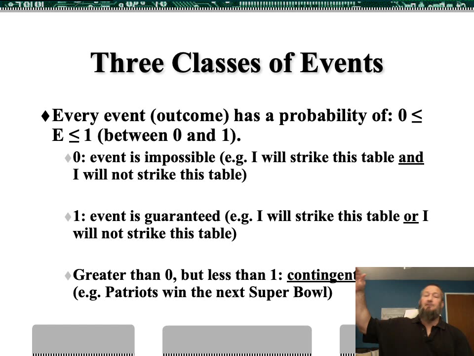 Calculating Basic Probabilities Calculating Basic Probabilities