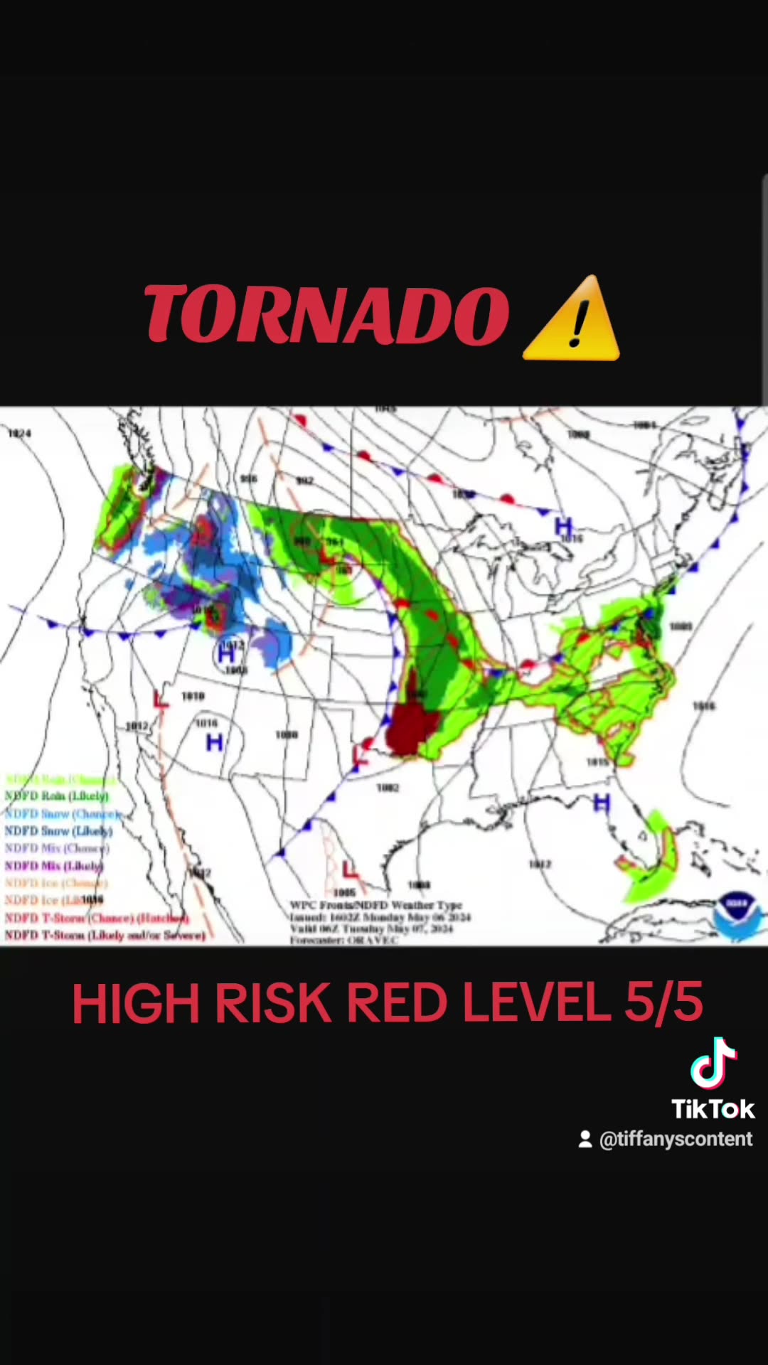 TAKE ACTION ‼️High Risk LEVEL 5/5 Severe Thunderstorms Tornadoes in ...