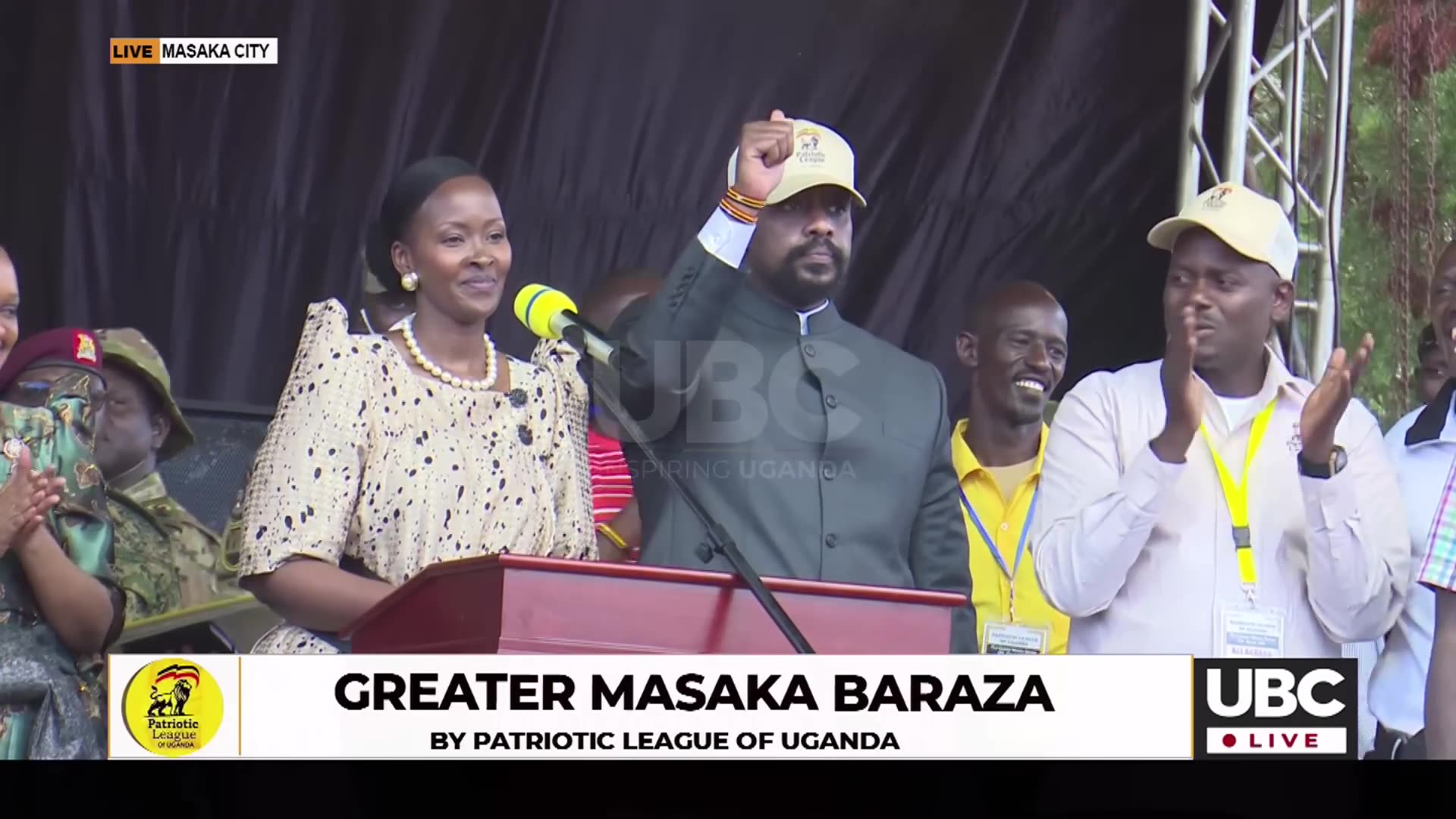 Gen. MUHOOZI & WIFE CHARLOTTE KAINERUGABA ADDRESS TO GREATER MASAKA BARAZA