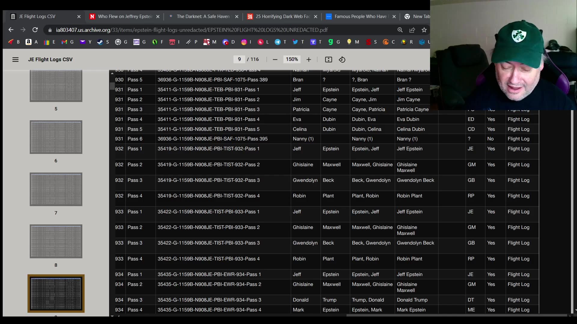 Epstein flight logs released