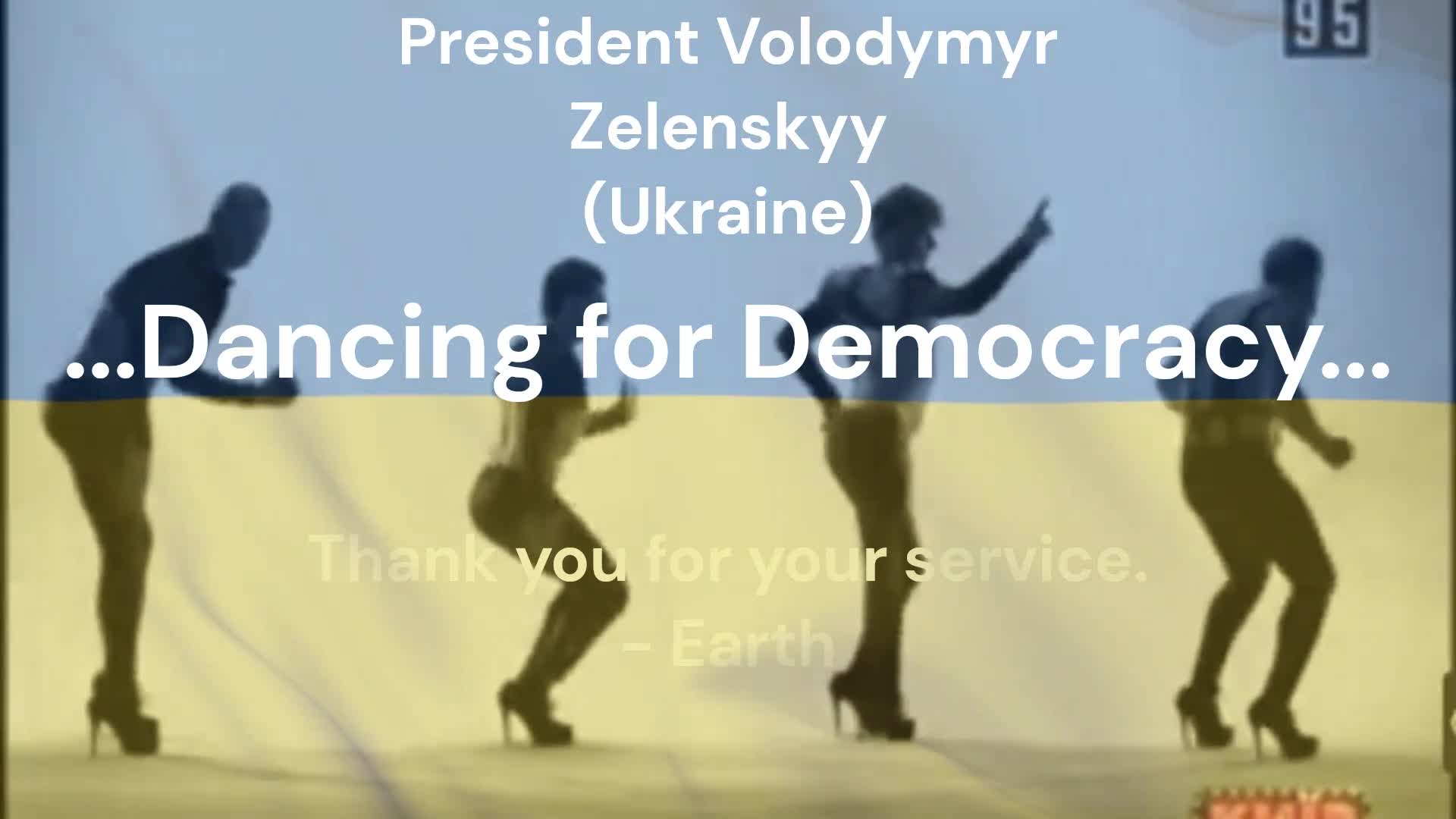 (Ukraine) President Volodymyr Zelenskyy Dancing for Democracy (Thank ...