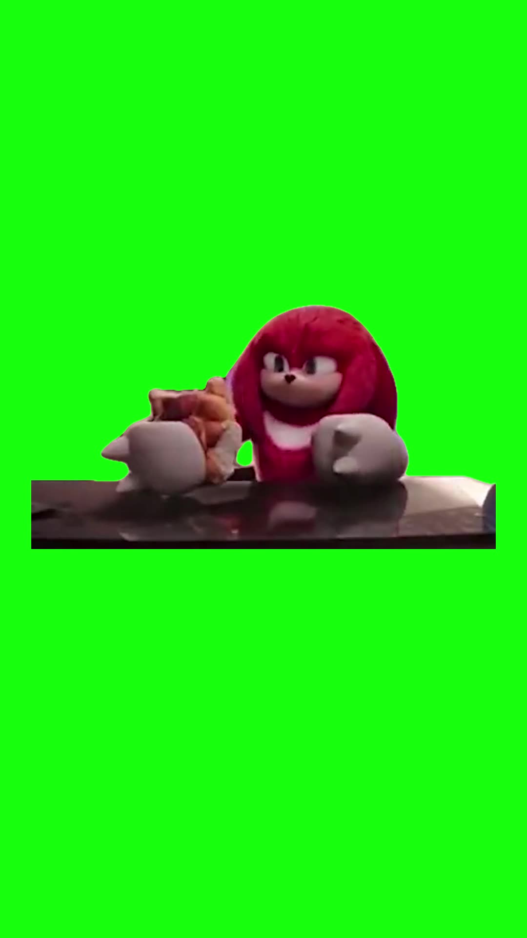 Knuckles Eating Challah Bread | Green Screen