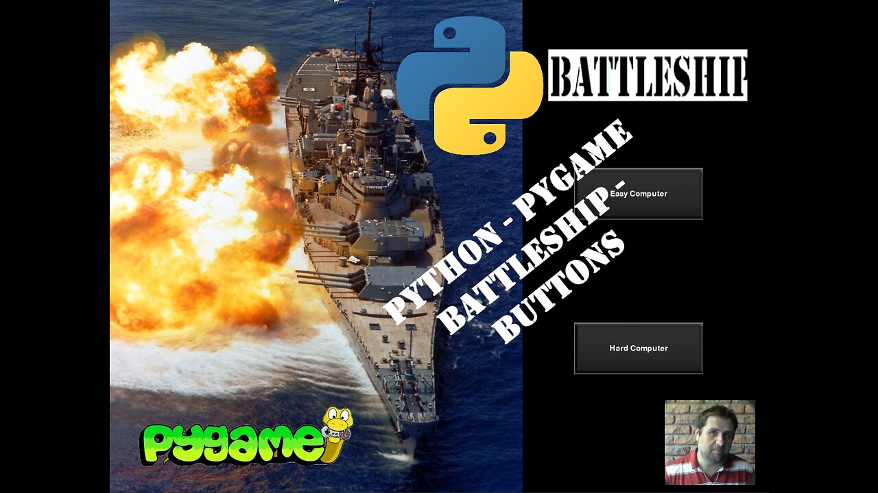 Battleship Buttons Python Pygame Module Programming Beginners