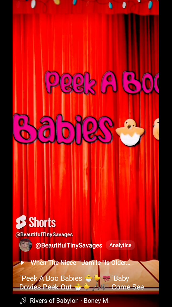 "Peek A Boo Babies 🐣🐤🎀🎶🎼 Baby Dovie Peek Out"Come See