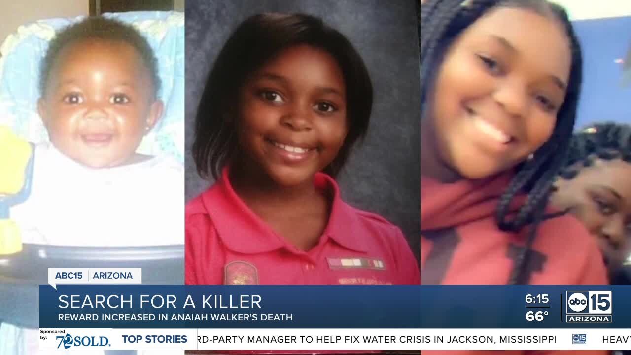 Reward increased in Phoenix murder of Anaiah Walker