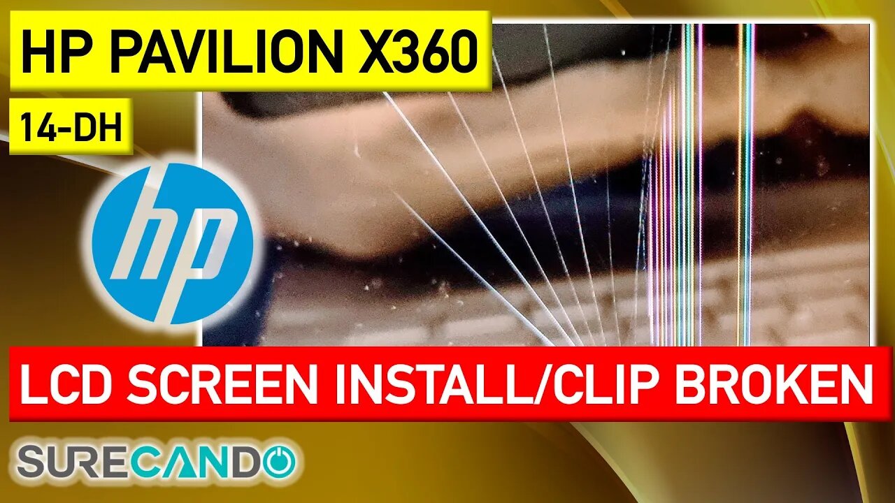 Replace Install LCD on HP 14-DH Laptop difficult one with clips holding ...