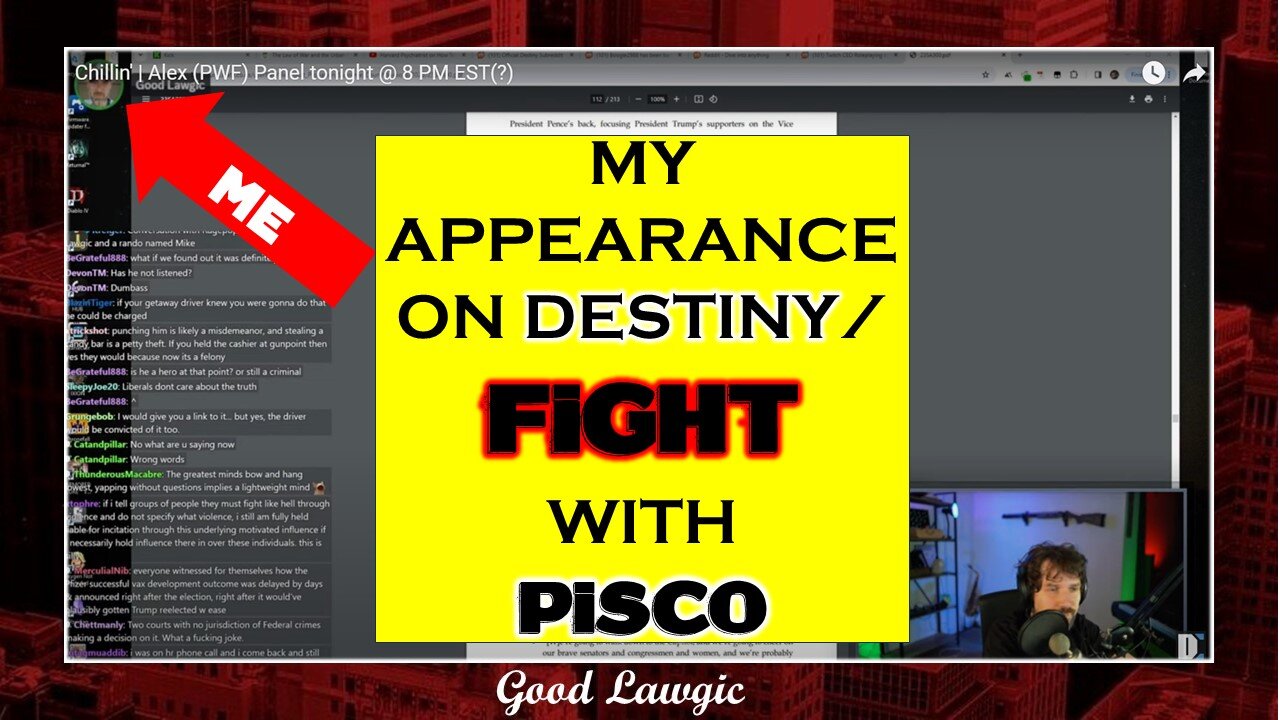 Viewers' Discretion: My Appearance On Destiny/Fight With Pisco (Re ...