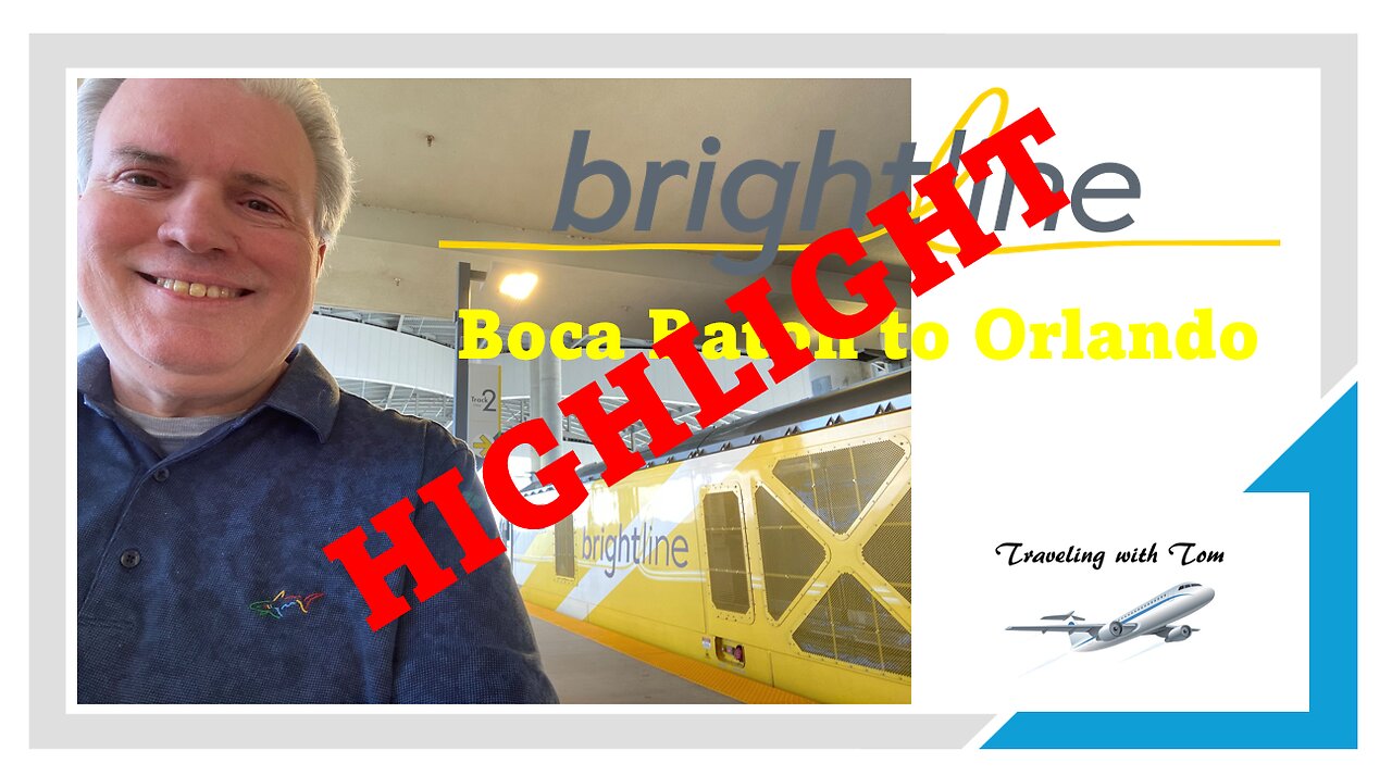 HIGHLIGHT Brightline Train from Boca Raton to Orlando Airport, FL l ...
