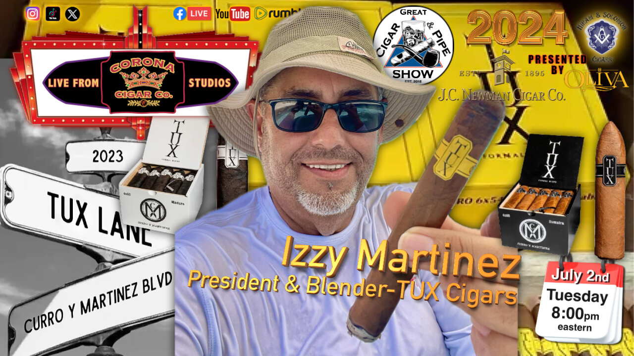 Izzy Martinez, President & Blender of TUX Cigars joins the crew
