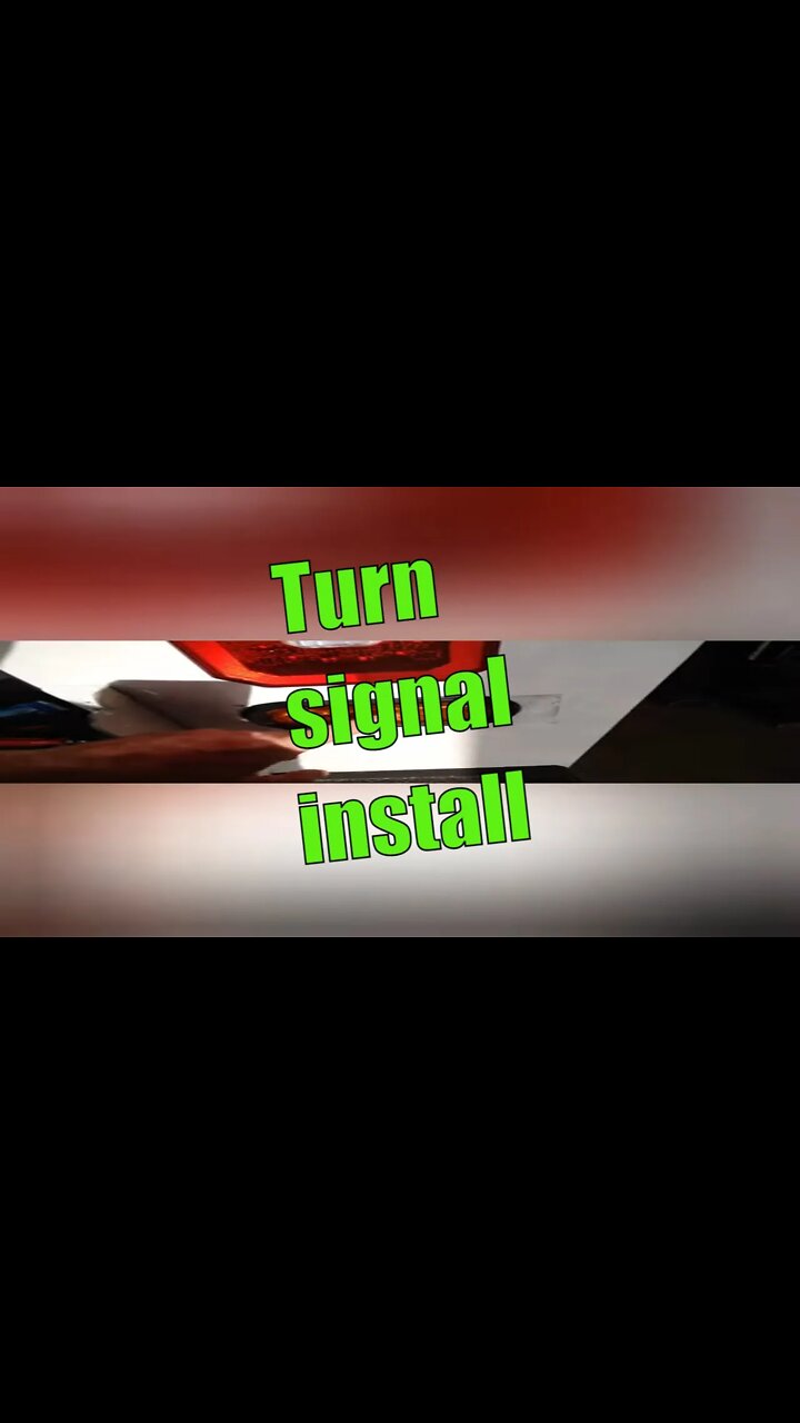 Turn signal install