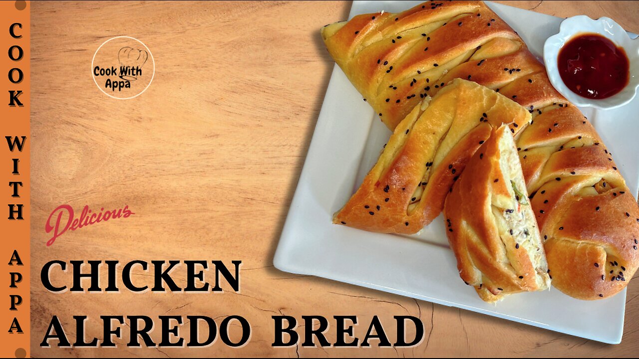Chicken Alfredo Bread | Chicken Bread Roll | Creamy Chicken Bread ...