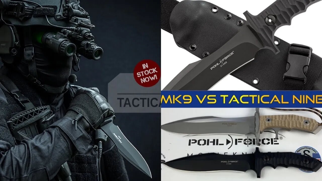 Pohl Force Tactical Nine knife/ includes disassembly/ the Rambo MK9 ...