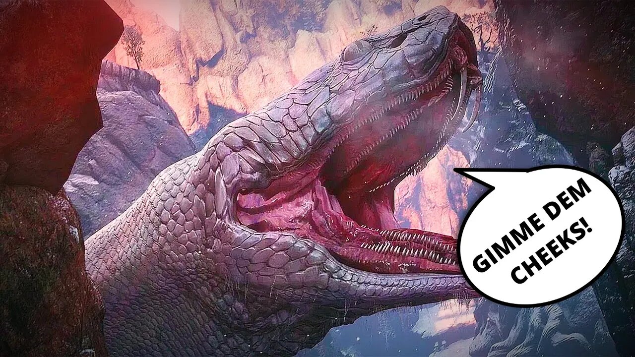 RUNNING FROM A GIRTHY SNAKE