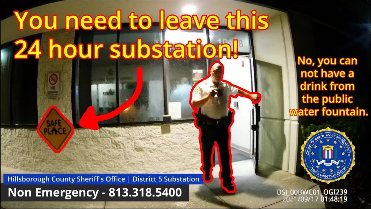 Deputy Dumm Dumm Says You Can't Come In For Water At 24 Hour Substation