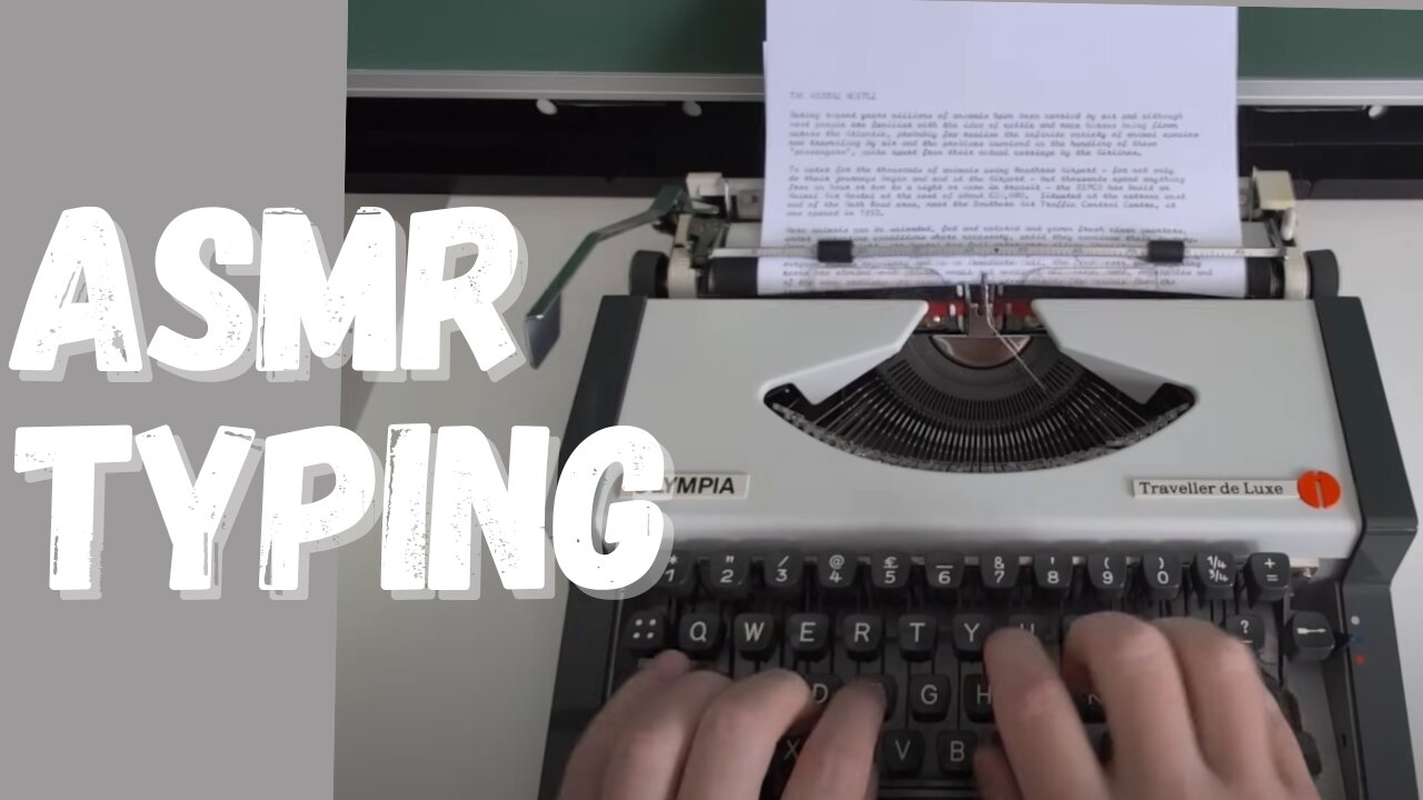 ASMR Typing: Handwriting on a Typewriter?