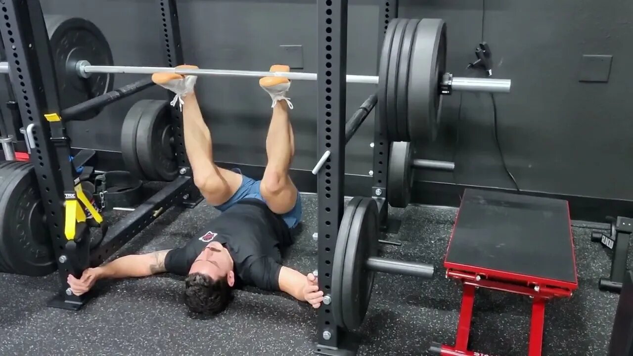 Self Loaded Barbell Pin Leg Press