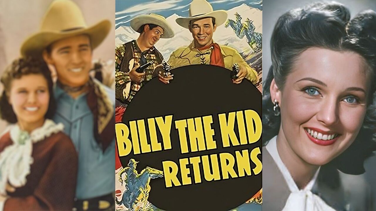 BILLY THE KID RETURNS (1938) Roy Rogers, Smiley Burnette & Lynne ...