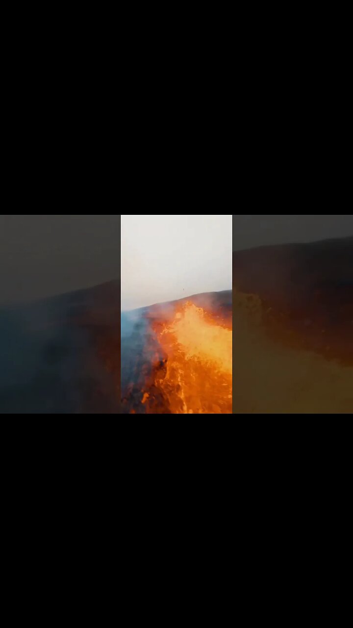 Unique footage taken from a drone right above an erupting volcano in ...