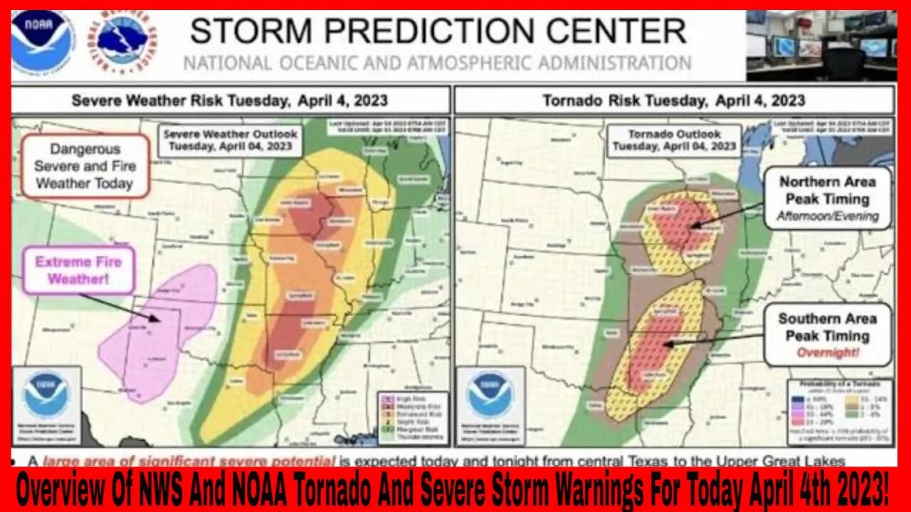 Overview Of NWS And NOAA Tornado And Severe Storm Warnings For Today ...