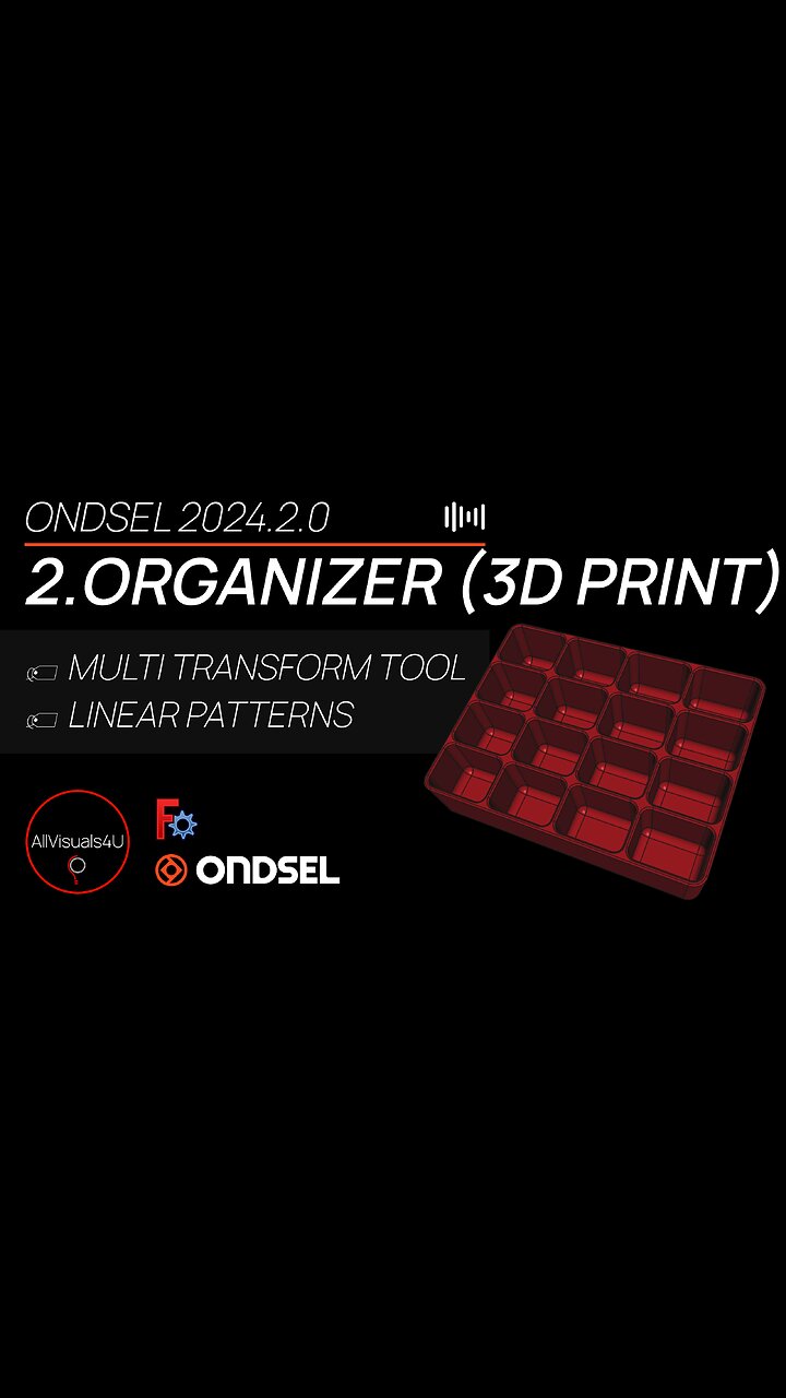 🗂Ondsel Tutorial For Beginners - 3D Print Tool Organizer - 3D Printable ...