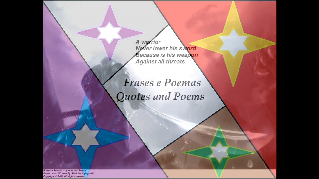 A warrior never lower his sword, because is his weapon! [Poetry ...