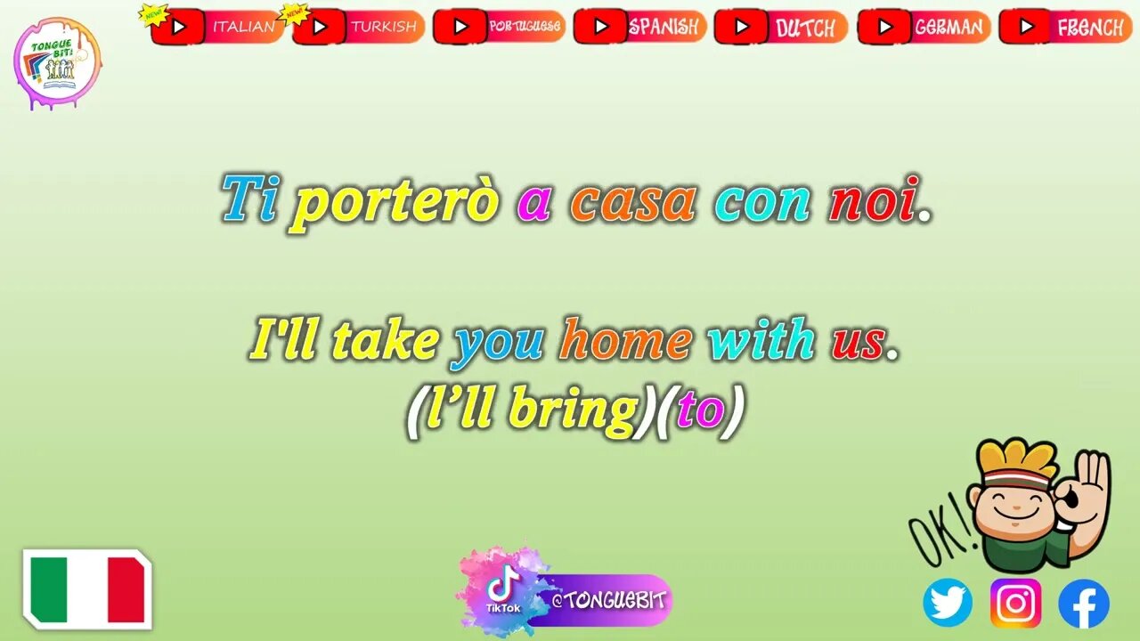 New Italian Sentences! \\ Week: 8 Video: 1 // Learn Italian with Tongue ...