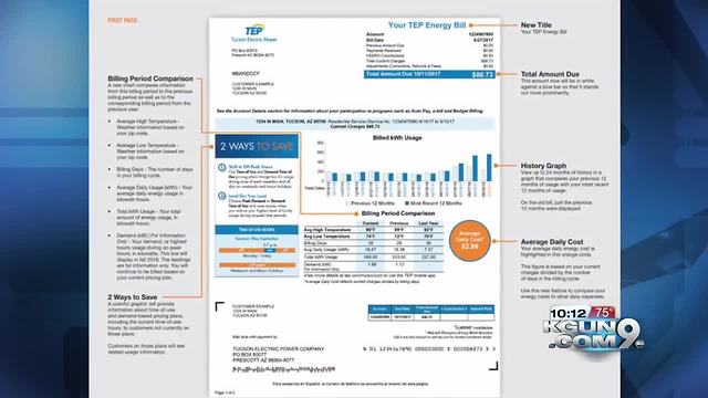 TEP creates new monthly bill design