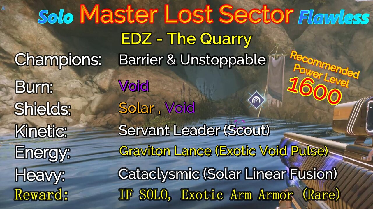 Destiny 2 Master Lost Sector: EDZ - The Quarry on my Warlock Solo ...