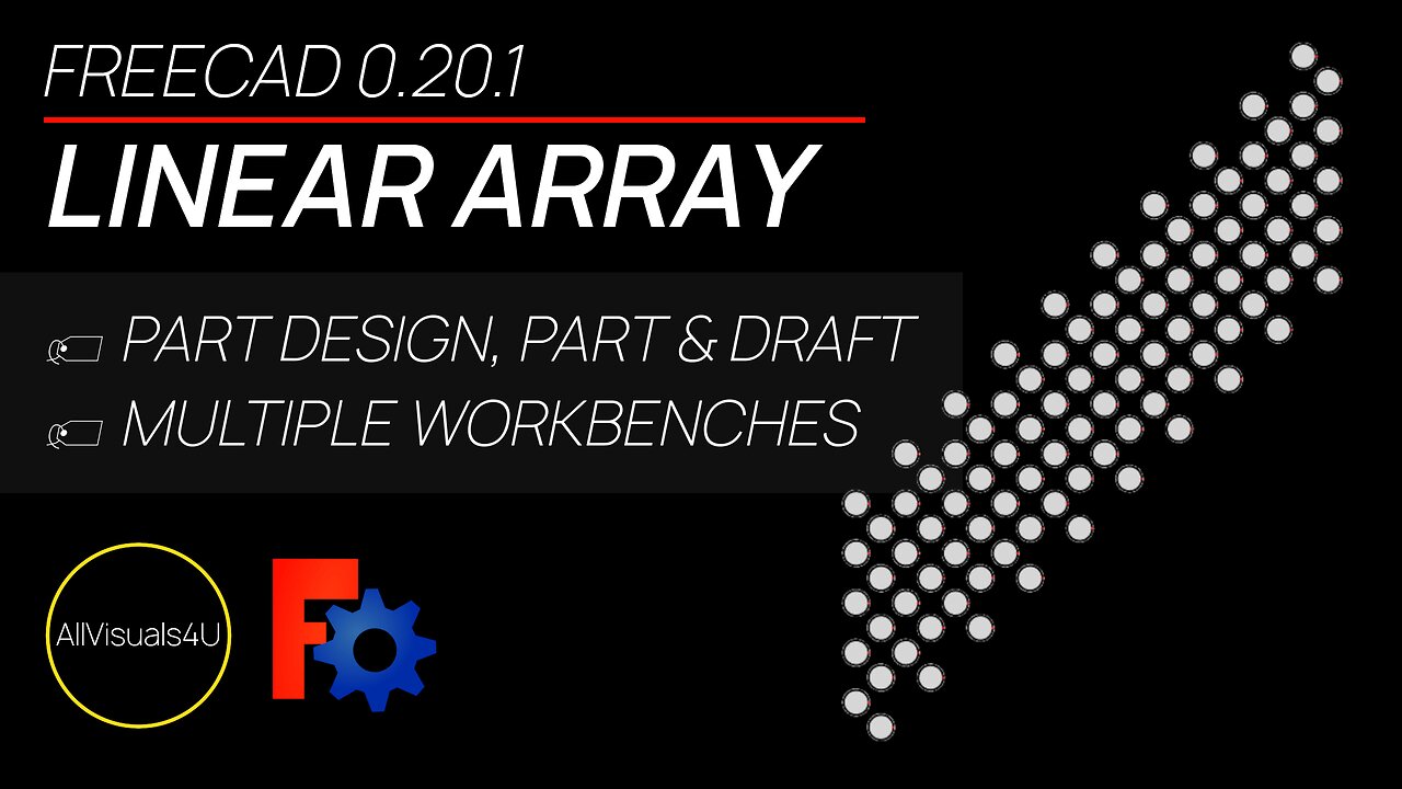 💡 Freecad Array Tutorial Linear Array Freecad Workbenches Freecad Part Design