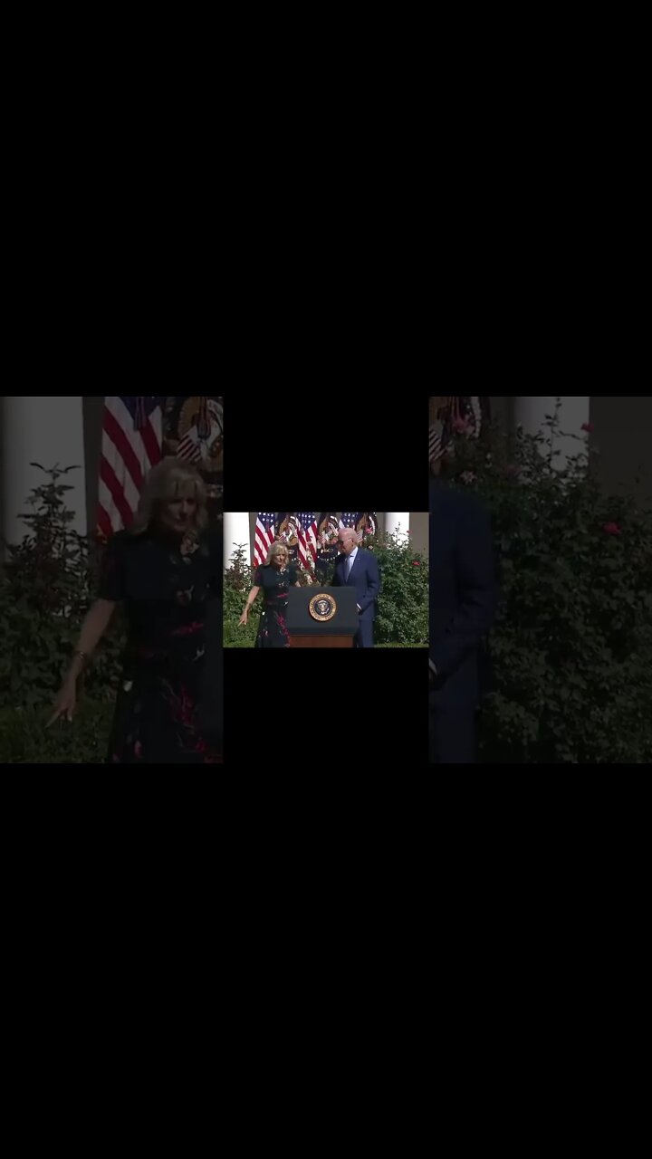 Jill Biden Has To Direct A Lost Joe Biden Off Stage Shorts