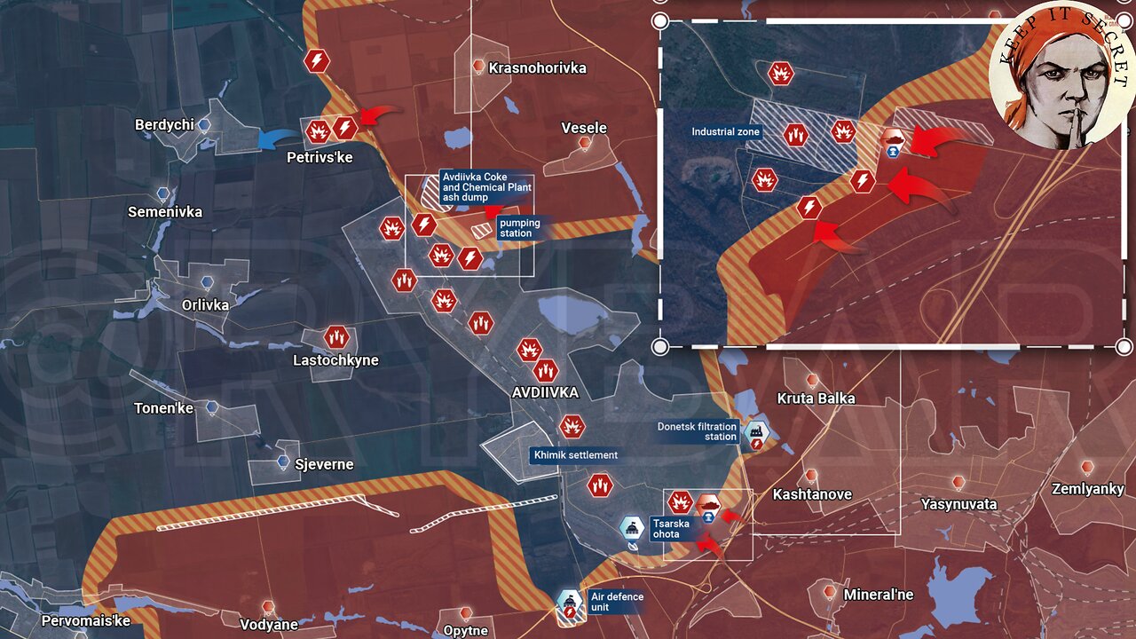 Ukraine War, Rybar Map for November 14th, 2023 Russian Forces Advance ...