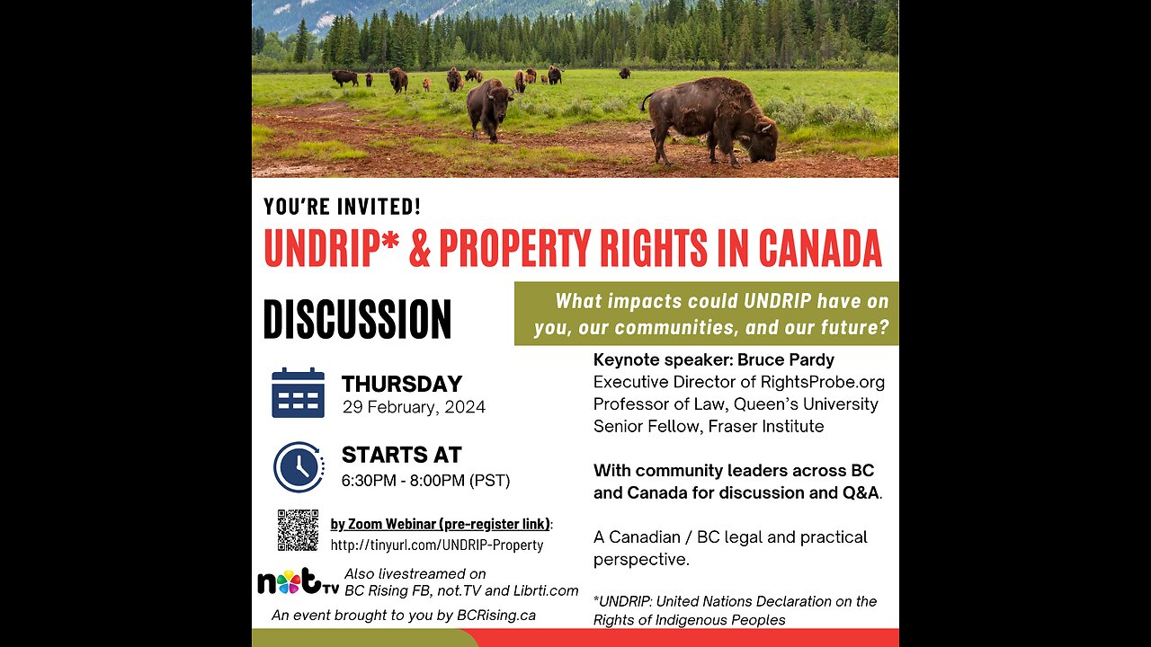 UNDRIP & Property Rights in Canada webinar - Feb 29, 2024 - BC Rising