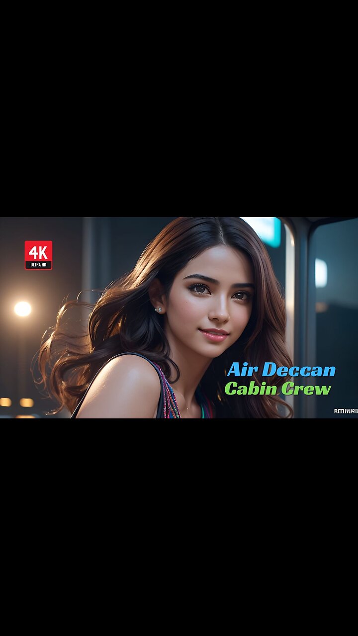 4k Ai Lookbook Girl Air Deccan | cabin crew dress #ailookbookgirl #aibeauty