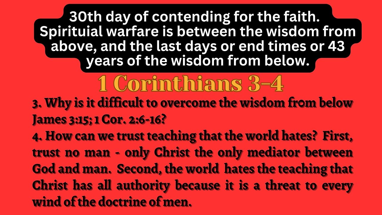 1 Corinthians 3-4 Contending for the one true faith in the second age ...