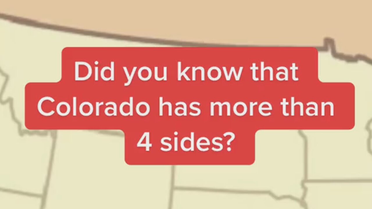 Colorado is not s Square it has 697 sides its a ...