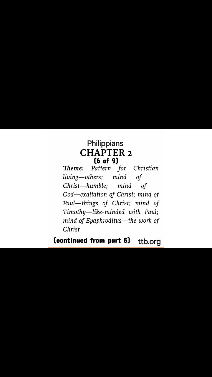 Philippians Chapter 2 (Bible Study) (6 of 9)