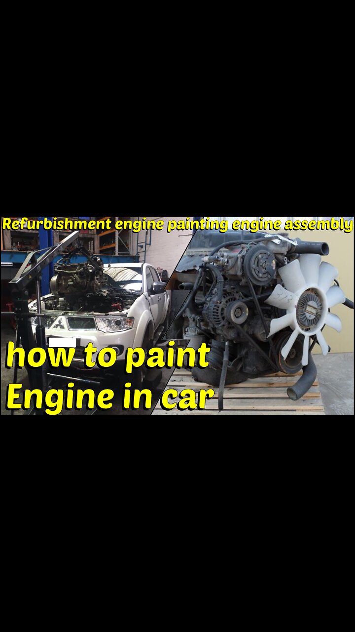 refurbishment engine painting engine assembly