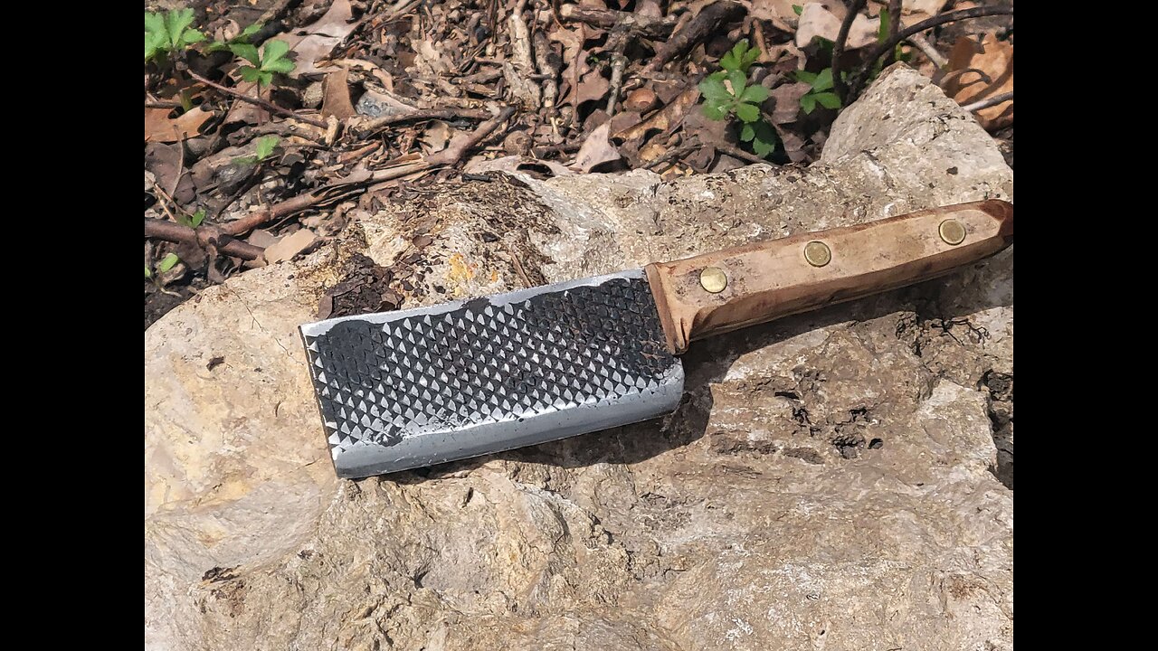forging a customer a straight edge File knife (customer provided file)